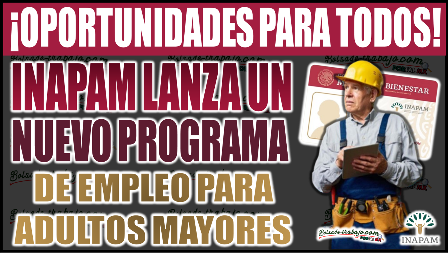 ¡Oportunidades para todos! INAPAM lanza un nuevo programa de empleo ... ¡Oportunidades para todos! INAPAM lanza un nuevo programa de empleo ...